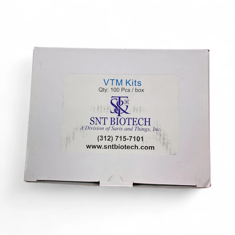 SNT Biotech VTM Kits 100 Pcs/Box; Virus Transport Medium, Specimen ...
