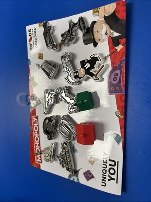 NEW Crocs Jibbitz 13-Pack Hasbro Monopoly Game Metal Plastic Rubber ...