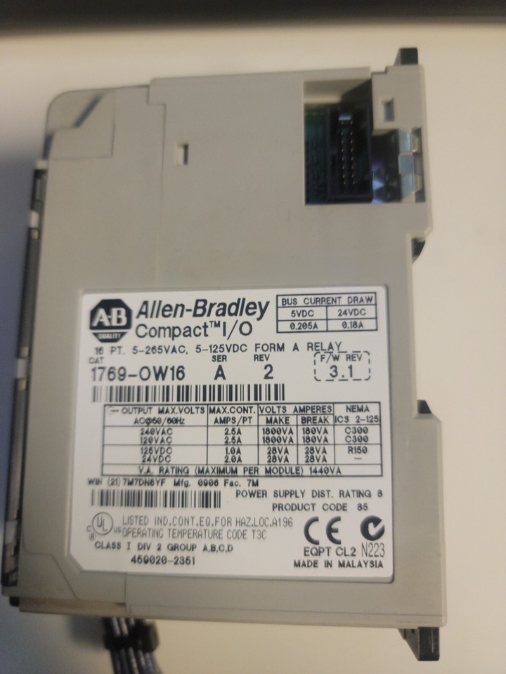 Allen Bradley 1769-OW16 CompactLogix Relay Output Module | eBay