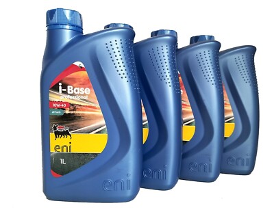 Olio ENI i-BASE professional 10w40 Auto Minerale DIESEL BENZINA FUEL 4L ...