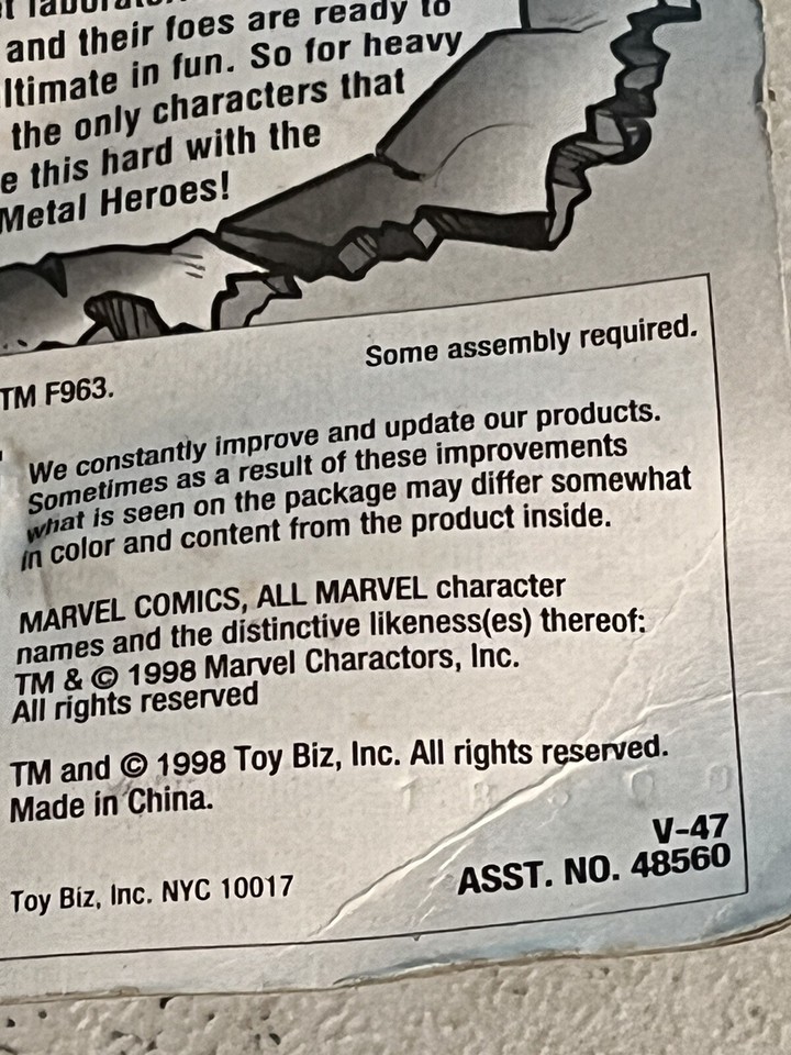 NWT Vintage 1998 Marvel Comics Heavy Metal Hero’s Die Cast Poseable ...