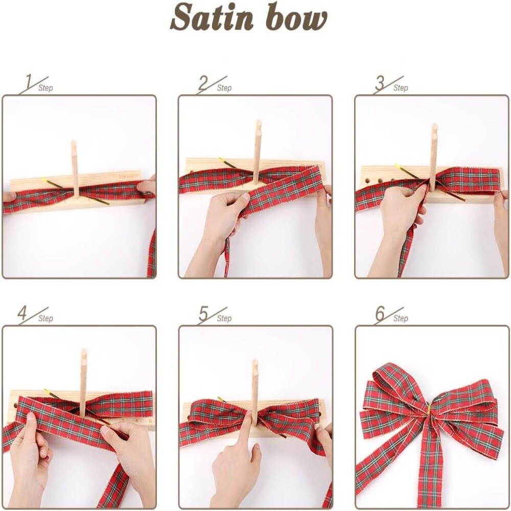 Wood Bow Maker Wooden Bow Ribbon Wreath Making Bows Party Decorations ...