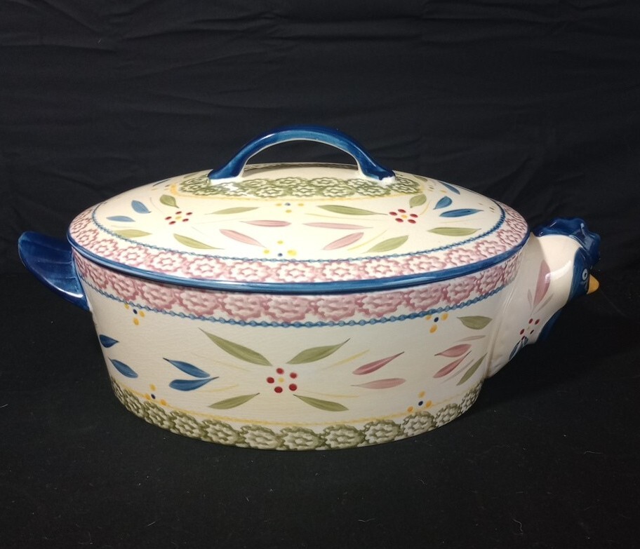 Set Of 3 Confetti Old World Pattern Chicken Ovenware Temp-tations by ...