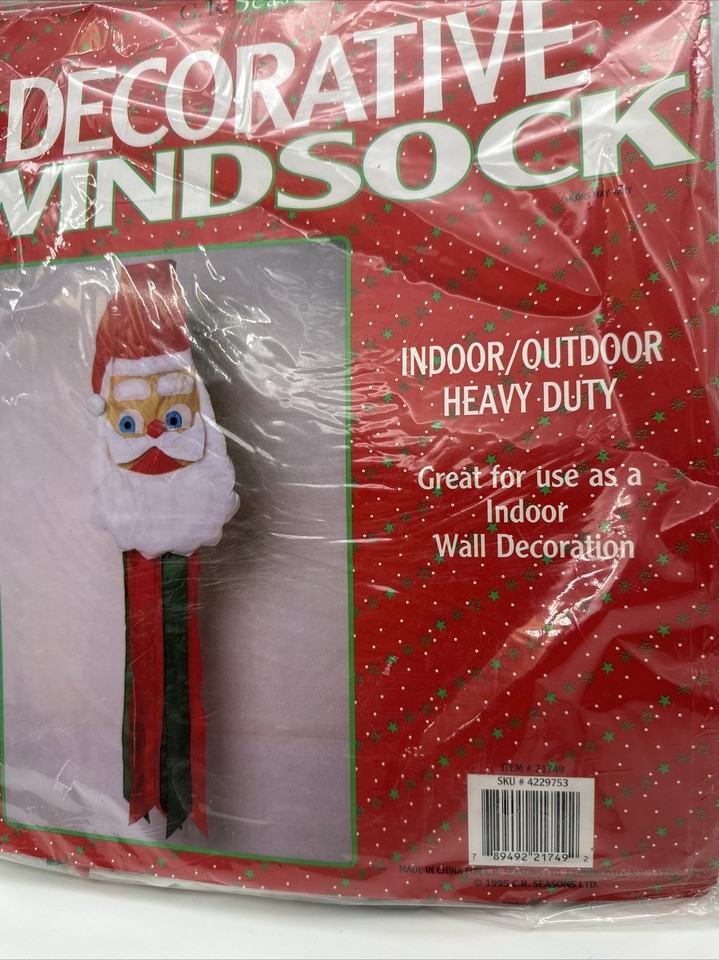 Brand New Vintage INDOOR/OUTDOOR 1995 CR Seasons Santa Claus decorative ...