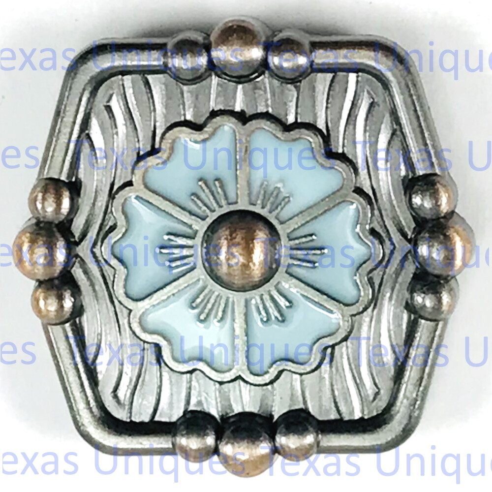 Turquoise Poppy Concho CON414-O-TQ | eBay
