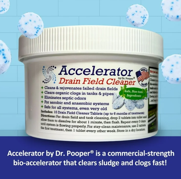 Drain Field Cleaner Tablets by Dr Pooper. Clears Septic Tanks and Drain ...