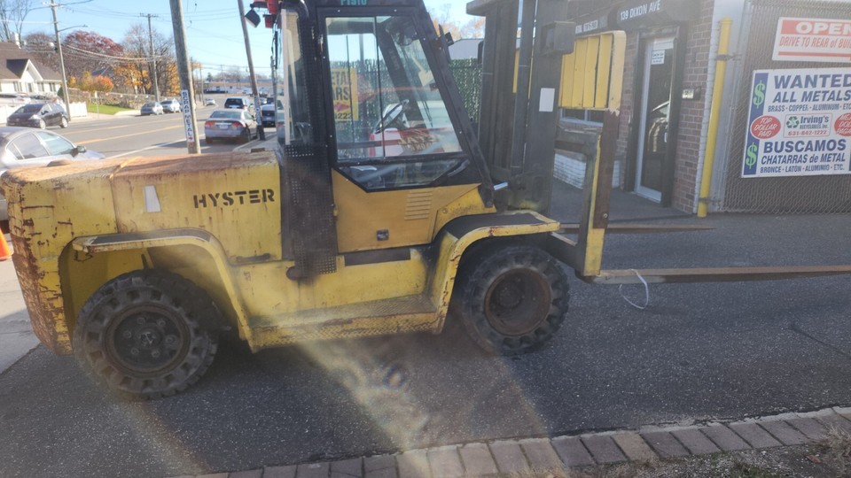 HYSTER H155 XL2 15,500LB CAPACITY PNEUMATIC FORKLIFT HYSTER FORKS 8ft ...
