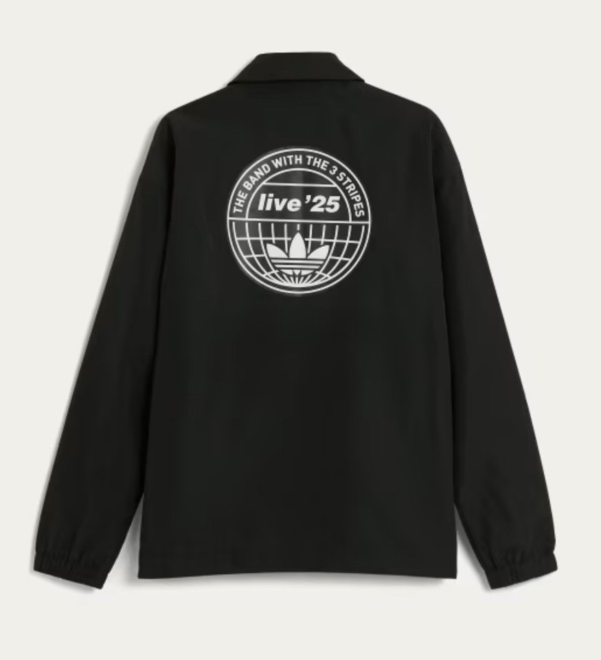 Oasis Live Tour 25 Coach Jacket Adidas Black Size XXL / 2XL | eBay