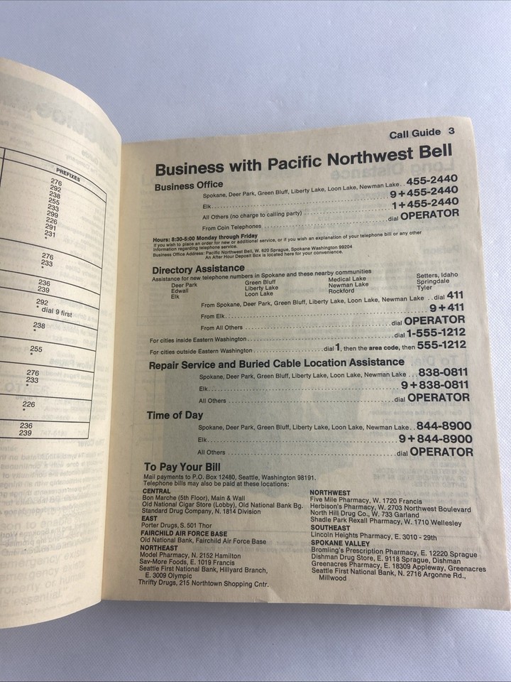 1973 Spokane WA Phone Book White Pages and Yellow Pages Combined | eBay