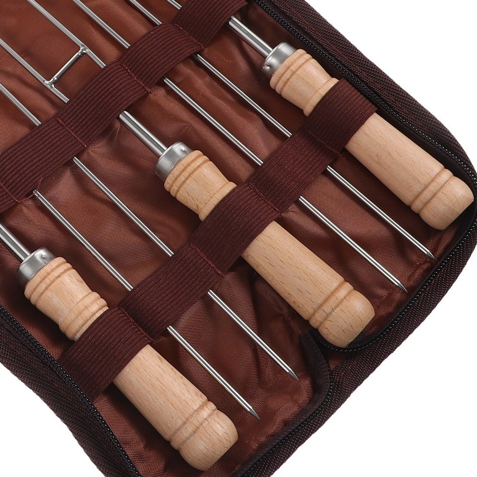 5 Pcs Reusable Barbecue Skewers Roasting Stick BBQ Sticks Picnic | eBay ...
