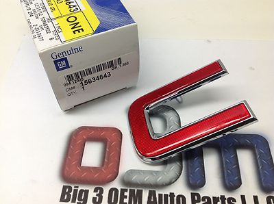 GMC Jimmy Sonoma Canyon Front Grille Red / Chrome Letter C EMBLEM new ...