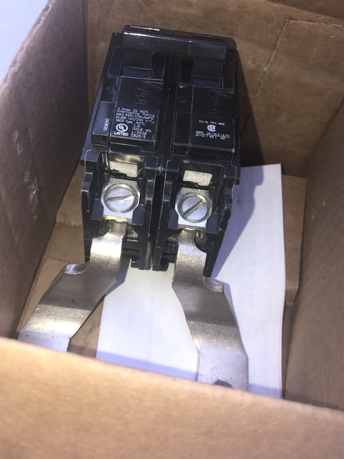 Siemens MBK100A 100A Main Breaker Conversion Kit - Black for sale ...