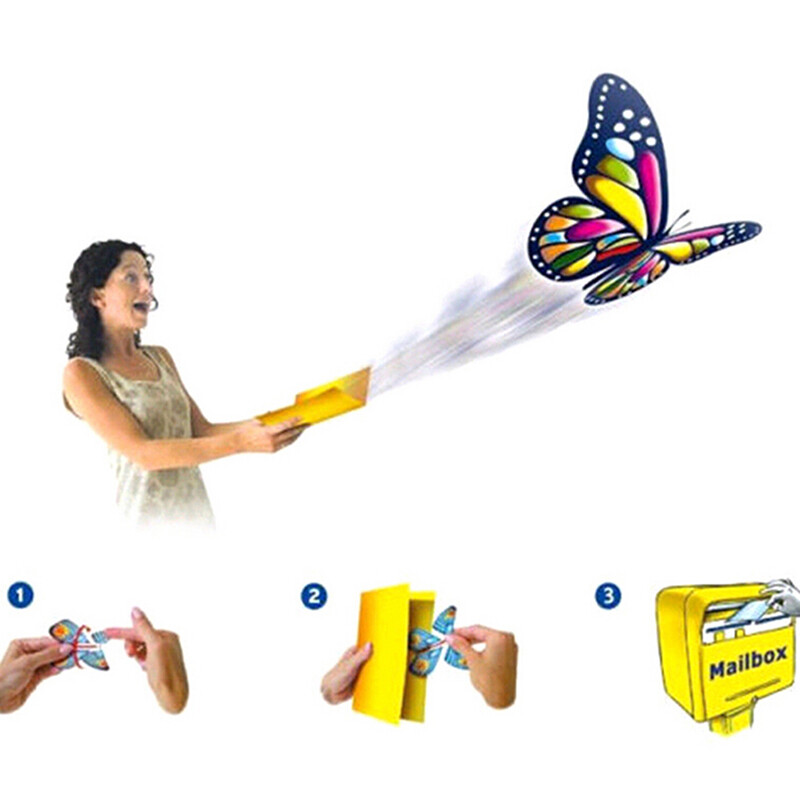 1Pc Card magic flying out butterfly surprise magic props mystical trick ...