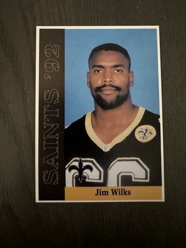1992 JIM WILKS New Orleans Saints McDag Team Issue Behavioral Health ...