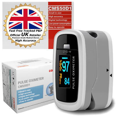 CONTEC D1 OLED Fingertip Pulse Oximeter Blood Oxygen Heart Rate SpO2 ...