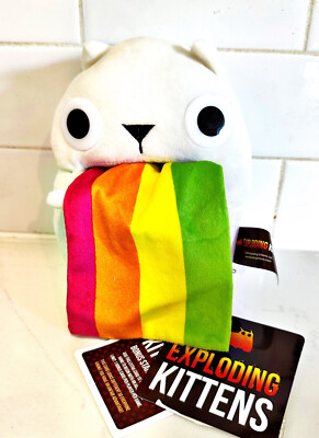 Exploding Kittens throwing up rainbow ralphing Cat Plush Stuffed Animal ...