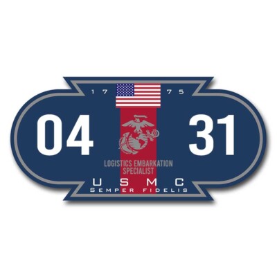 USMC 0431 MOS Decal - Semper Fidelis Decal - Marine Corps Blood Stripe ...