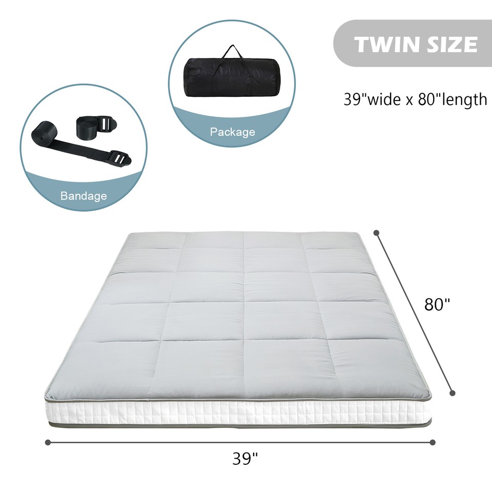 SLSY Japanese Futon Mattress 100% Cotton Floor Lounger Bed Cushion Made ...