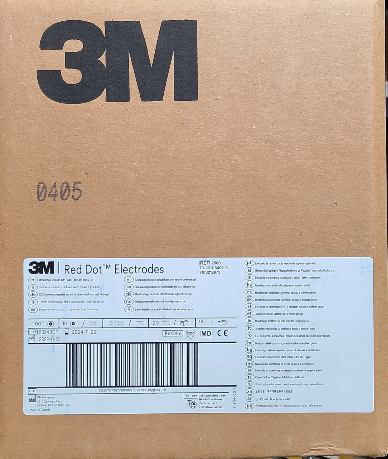 3M 2560 RED DOT Überwachungselektrode 1,6"" x 1,36"" 50/BG 20BG/CS ...