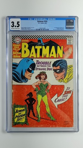 Batman #181 CGC 3.5 1966 DC Comics 1st Appearance of Poison Ivy NOT ...