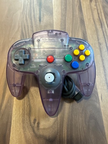Nintendo 64 N64 Authentic OEM Clear Atomic Purple Controller Tested And ...