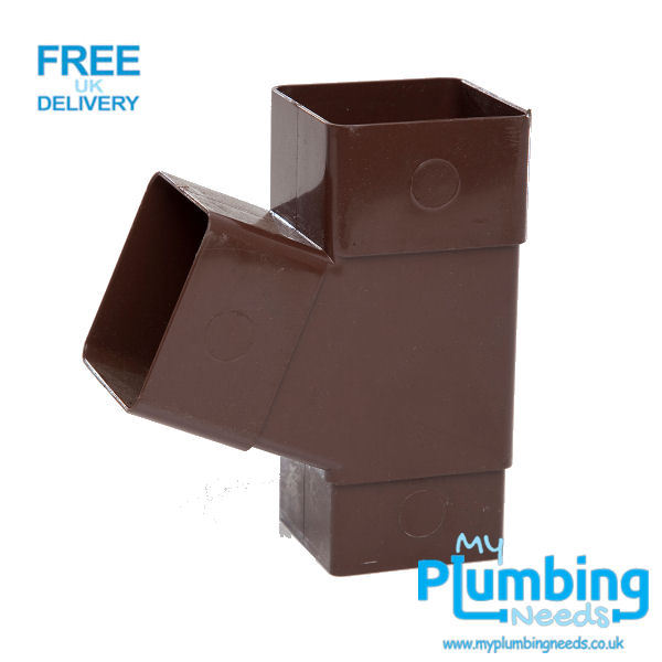 POLYPIPE 65mm SQUARE DOWNPIPE/RAINWATER FITTINGS BROWN PVCu | eBay UK