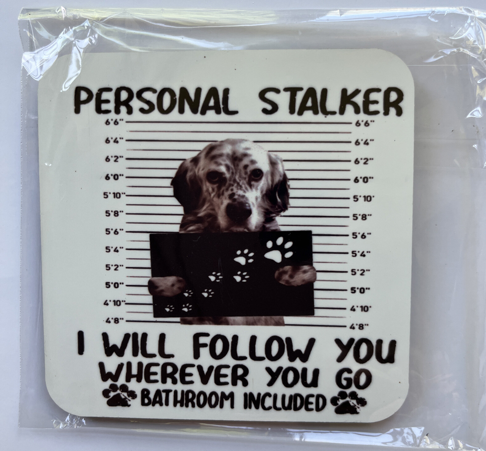 English Setter mug and coaster ( Blue/ White Personal Stalker)make Nice ...