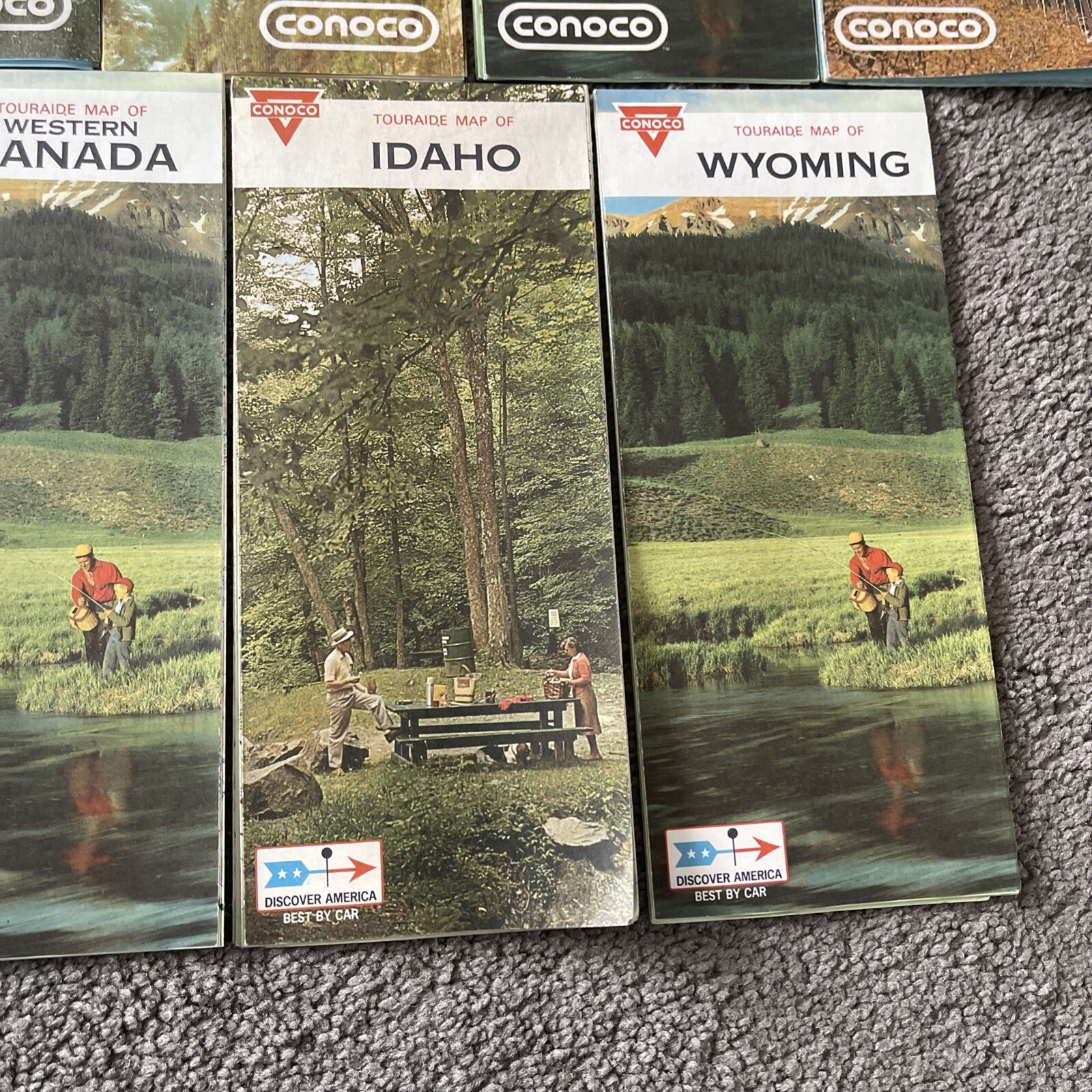 Lot 13 Conoco Touraide Gas Service Station Maps | eBay