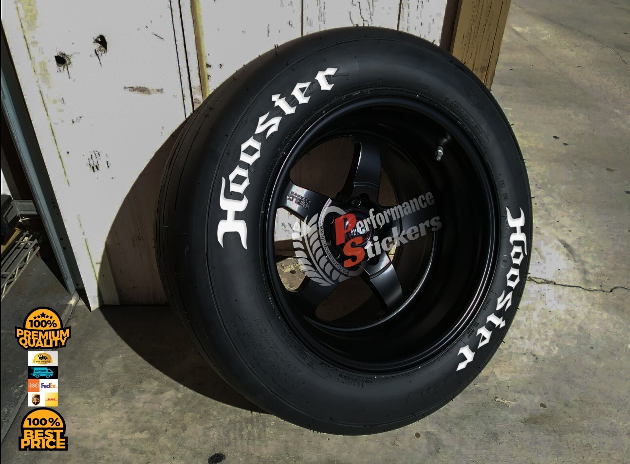 Tyre Lettering HOOSIER Tyre Sticker 15 -20" Permanent Tire Letter SET 1 ...