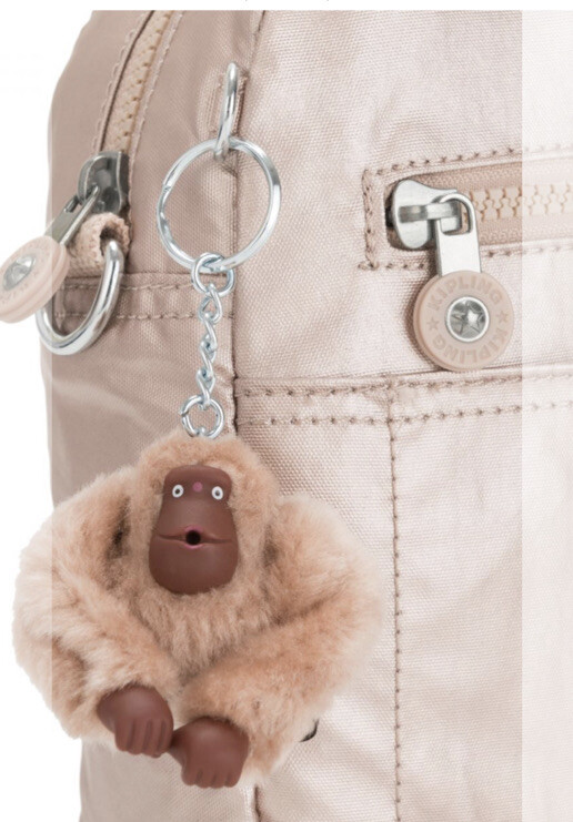 KIPLING MAXX Small Convertible Backpack Shoulder Bag Rose Gold Metallic ...