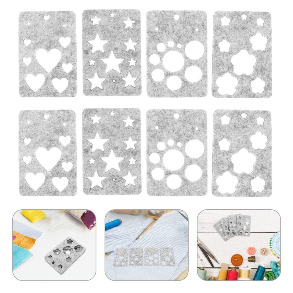 10 Set Needle Felt Stencil Wool Mold Template Kits DIY Felting Craft ...