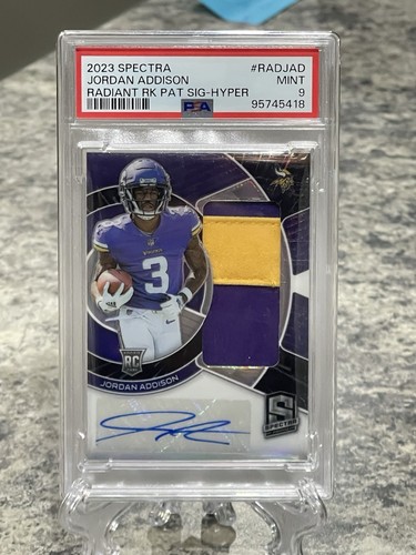 2023 Panini Spectra Jordan Addison Radiant RPA RC Patch Auto #/60 PSA 9 ...