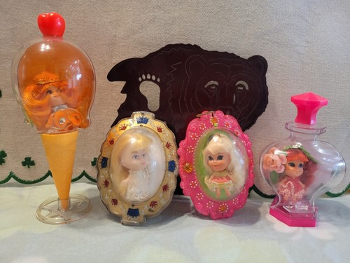 Vtg 1966-1968 Lot of 4 Liddle Kiddles Dolls Lucky Lockets Kologne And ...