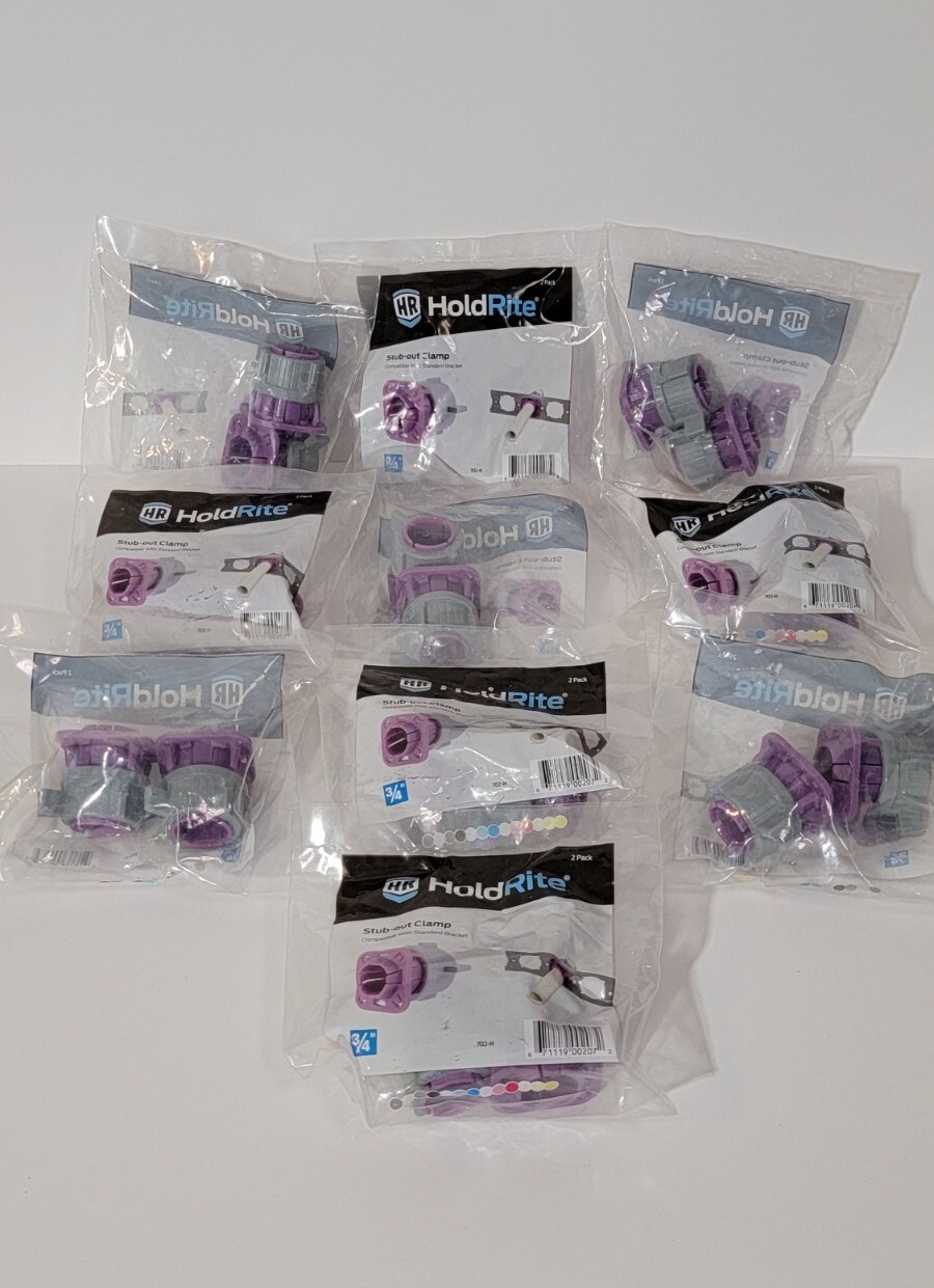 (20) 10 X 2 Packs HOLDRITE Plumbing 3/4 in. Plastic Stub-Out Pipe ...