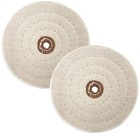2pk 6 Inch Buffing Wheel for Bench Grinder White Soft Disc for ...