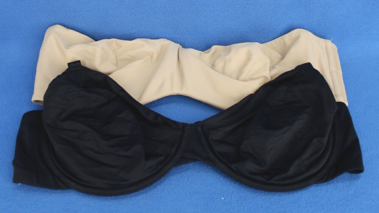 Lilyette Auden Underwire Unlined Strapless Demi Bra Bundle Lot Size 40C ...