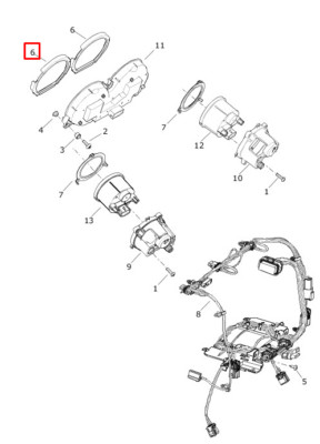 HARLEY DAVIDSON GAUGE TRIM BEZEL ASSEMBLY 61400519 | eBay