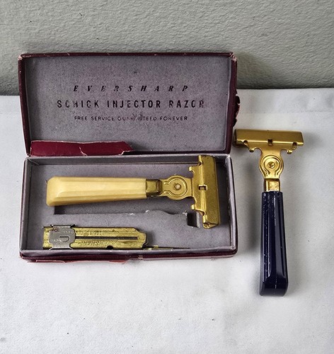 Two Vintage EVERSHARP SCHICK Injector Safety Shaving Razors | eBay
