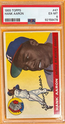 1955 Topps - #47 Hank Aaron - PSA 6 (Fresh Grade) | eBay