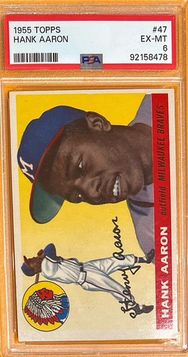 1955 Topps - #47 Hank Aaron - PSA 6 (Fresh Grade) | eBay