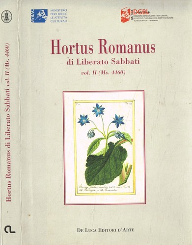 Hortus Romanus di Liberato Sabbati vol.II (Ms.4460). . Angela Adriana ...