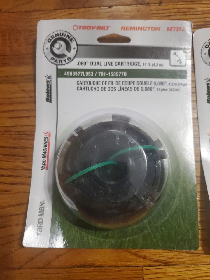 2 MTD Genuine Parts .080" Dual Line Trimmer Cartridge Weed Whacker Troy ...