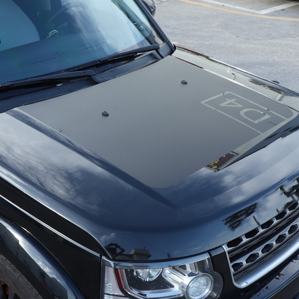 Black Bonnet Decal Fit For Land Rover Discovery 3 & 4| Anti-Glare vinyl ...