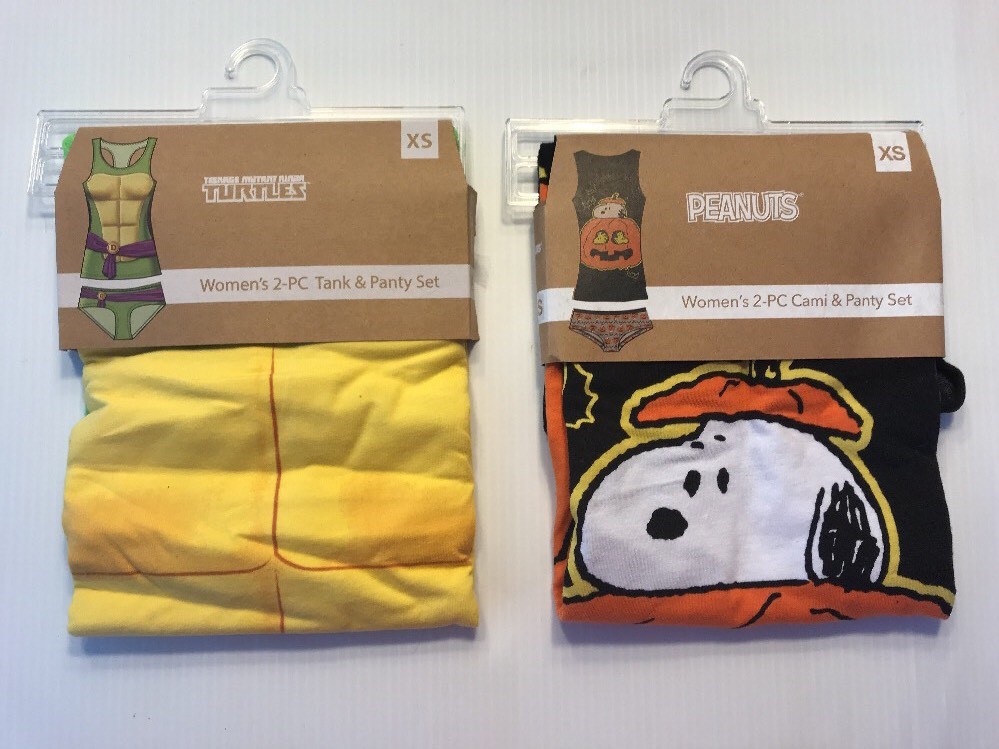 Women's 2 pc tank & panty set Peanuts Snoopy Teenage Ninja Turtle ...