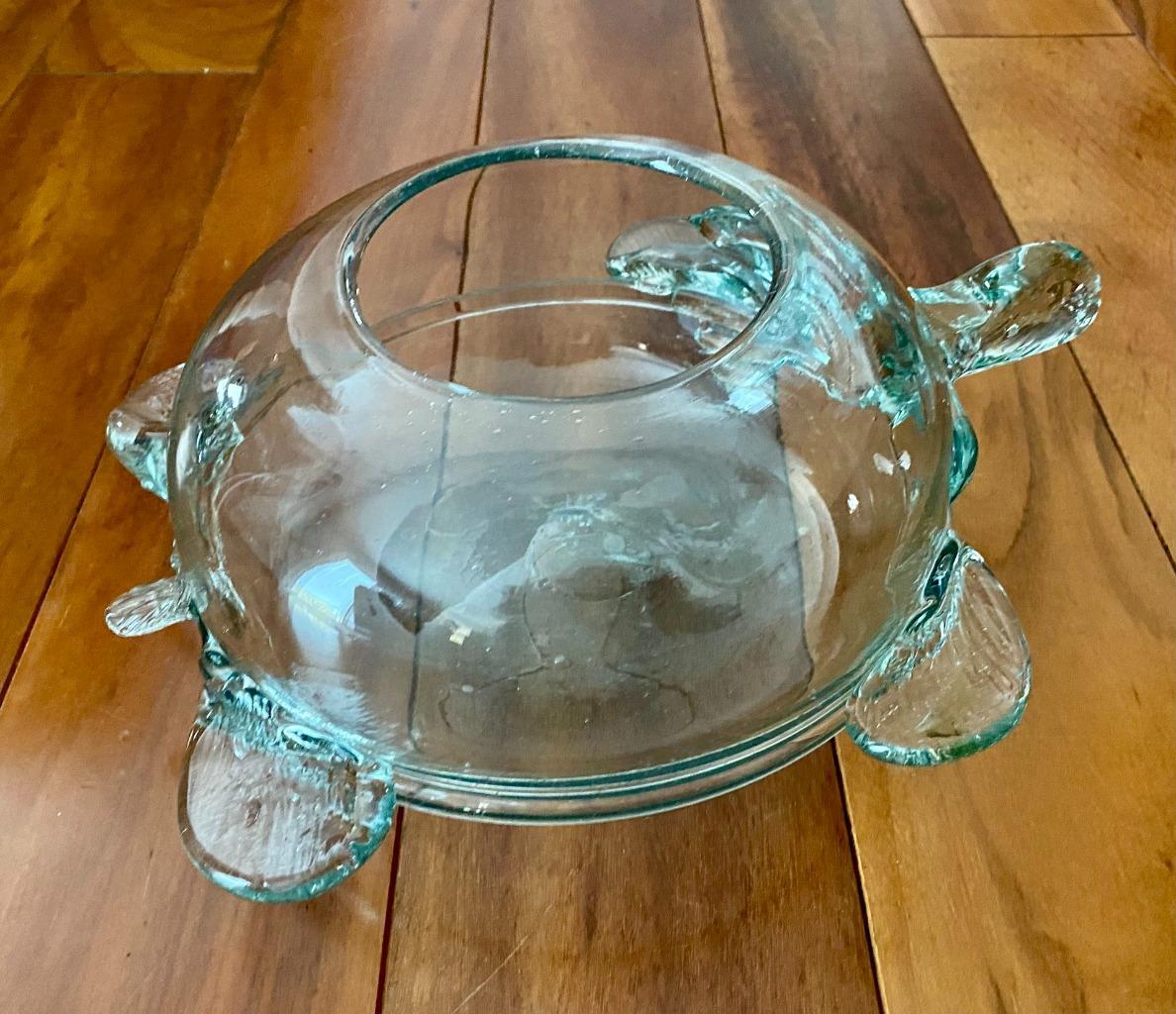 Turtle Glass Bowls With Handles Rustic Ceramic White Bowl With Handle