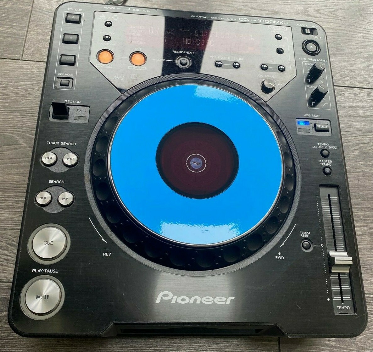 2 x Gloss Blue Pioneer CDJ Jog Wheel Skins / Covers CDJ 2000 1000 900 ...