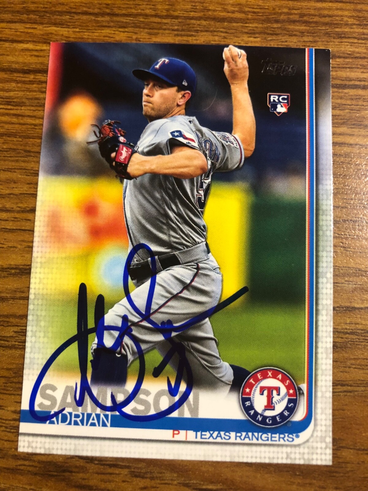 2019 Topps Texas Rangers Adrian Sampson Autographed Baseball Card # ...