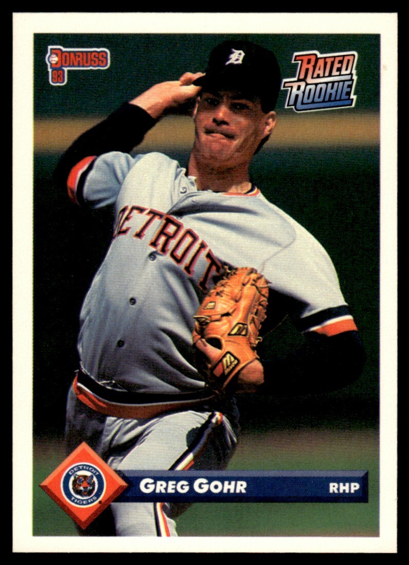 1993 Donruss Rated Rookie #605 Greg Gohr Detroit Tigers | eBay