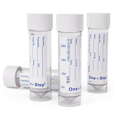 12 Urine Sample Bottles Specimen Containers 30ml Labelled Pots- Same As ...