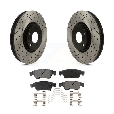 Coat Drill Slot Disc Brake Rotors Ceramic Pad Front Kit For INFINITI ...